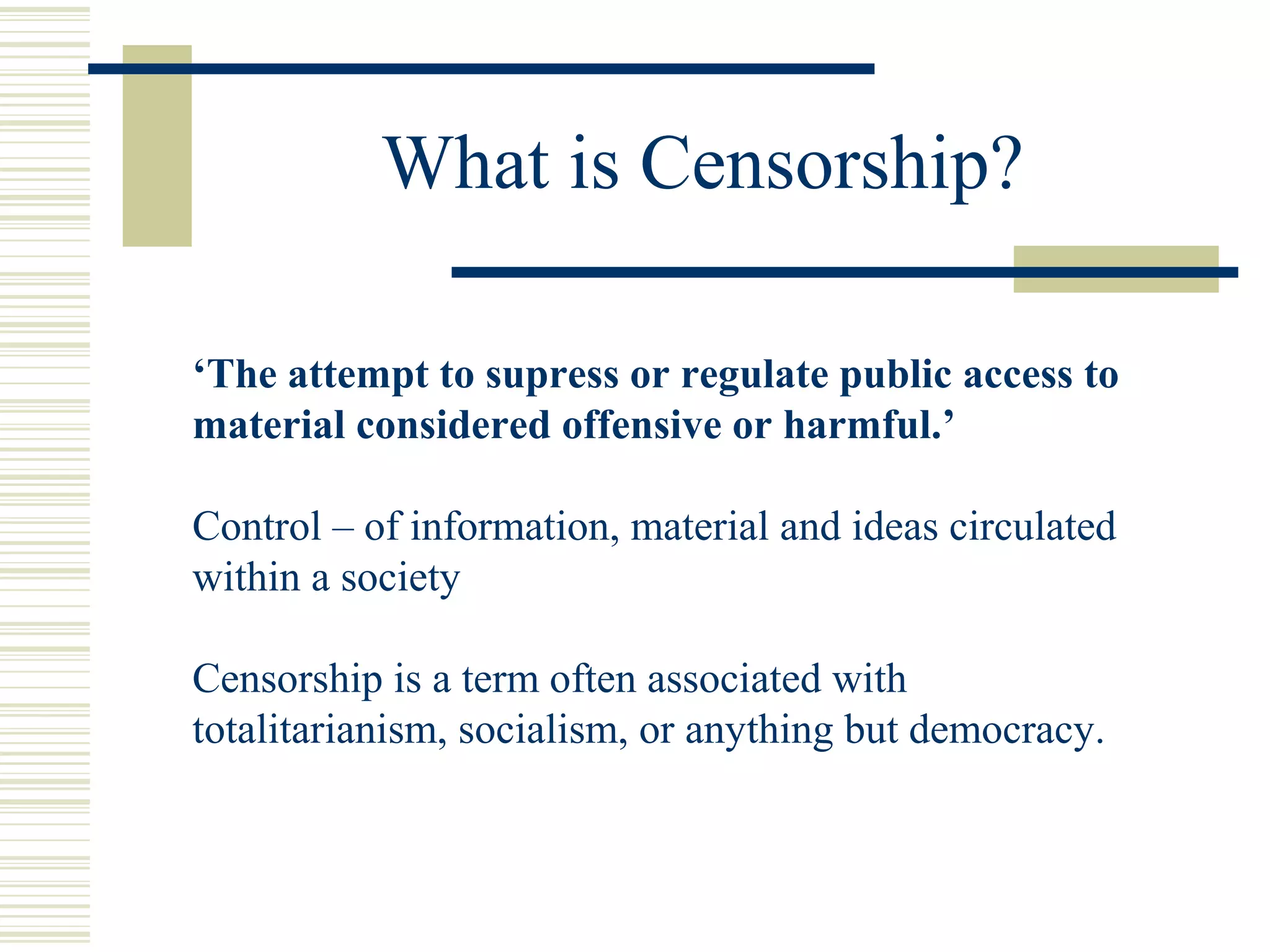 censorship bme-1 | PPT