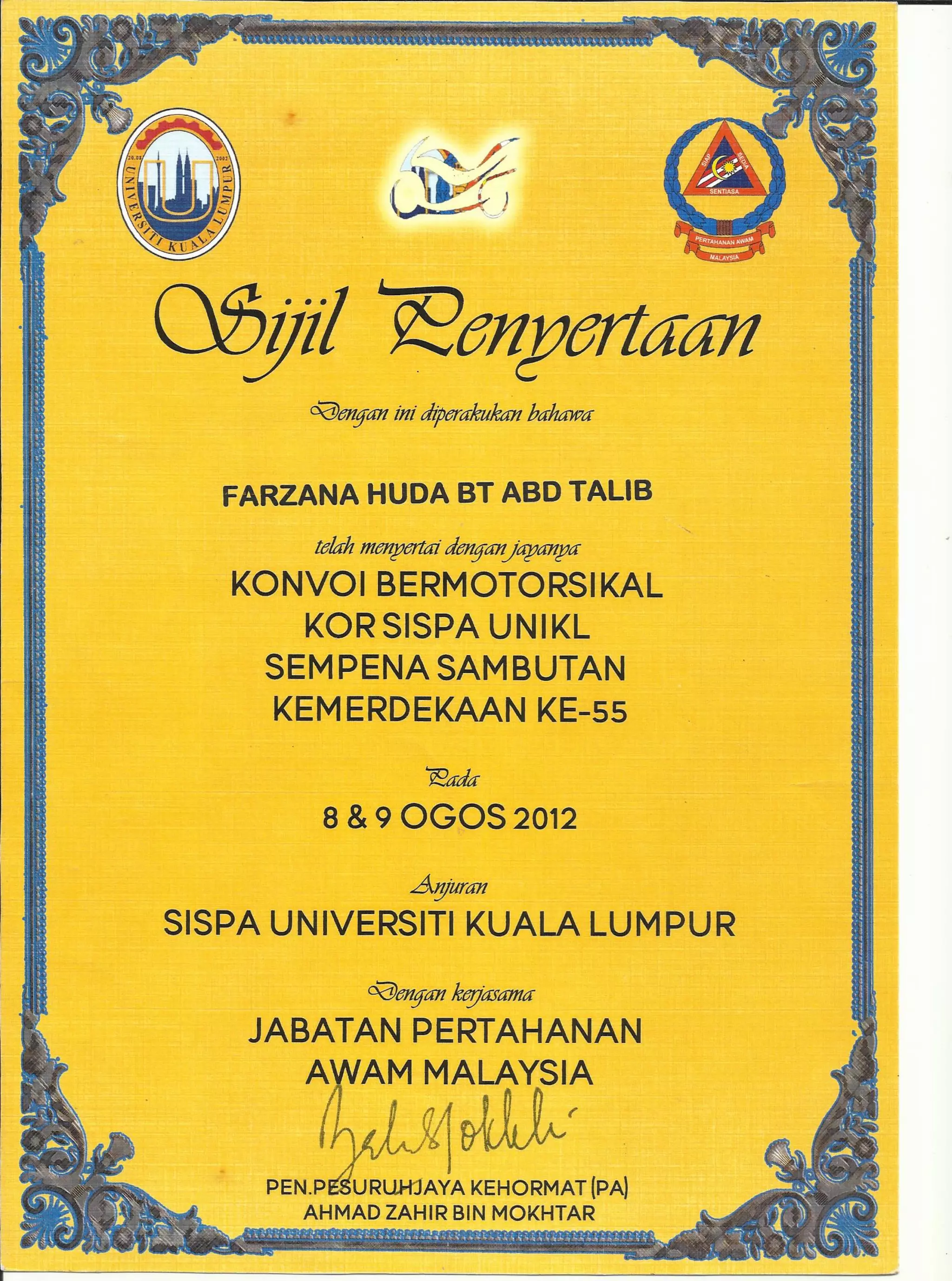 scan sijil konvoi JPAM | PDF