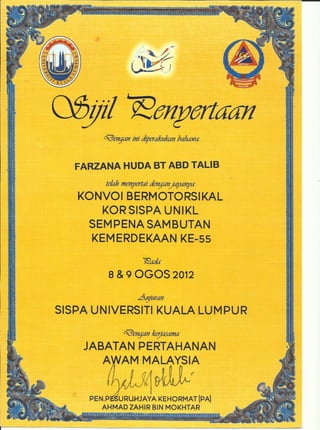 scan sijil konvoi JPAM | PDF