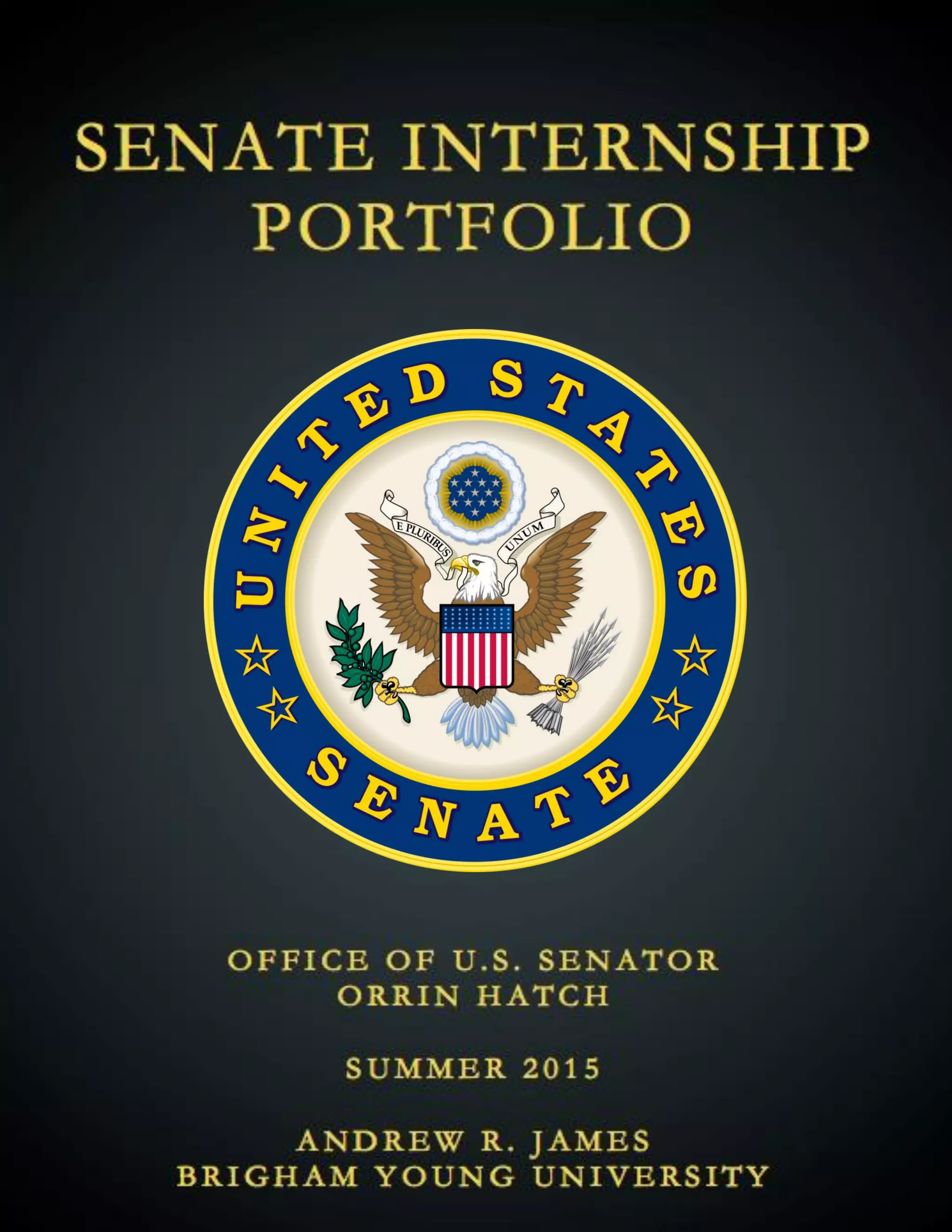 Senate Internship Portfolio | PDF