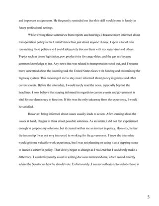 Senate Internship Portfolio | PDF