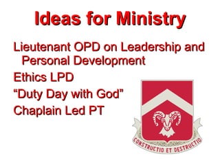 40 En Chaplain Inbrief 2009 | PPT
