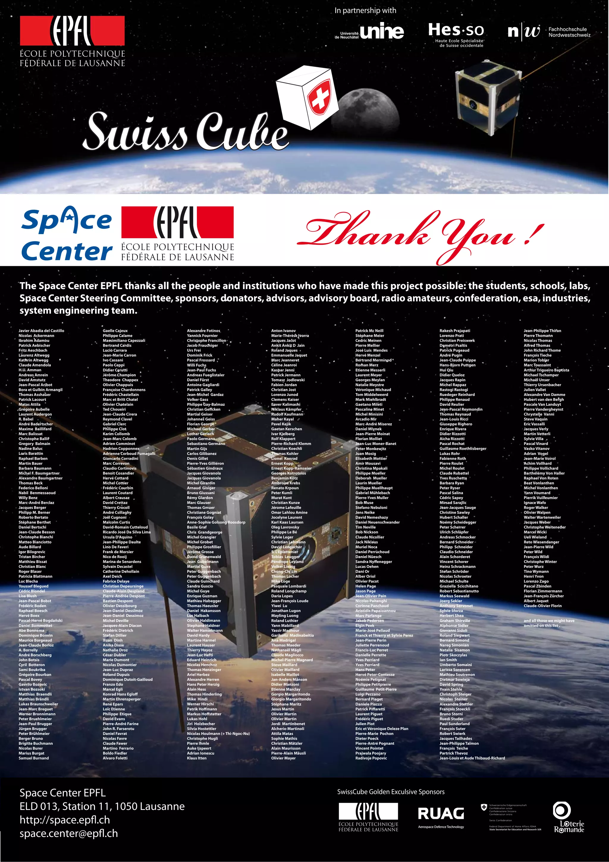 SwissCube Launch Poster_ourThanks_v2 | PDF
