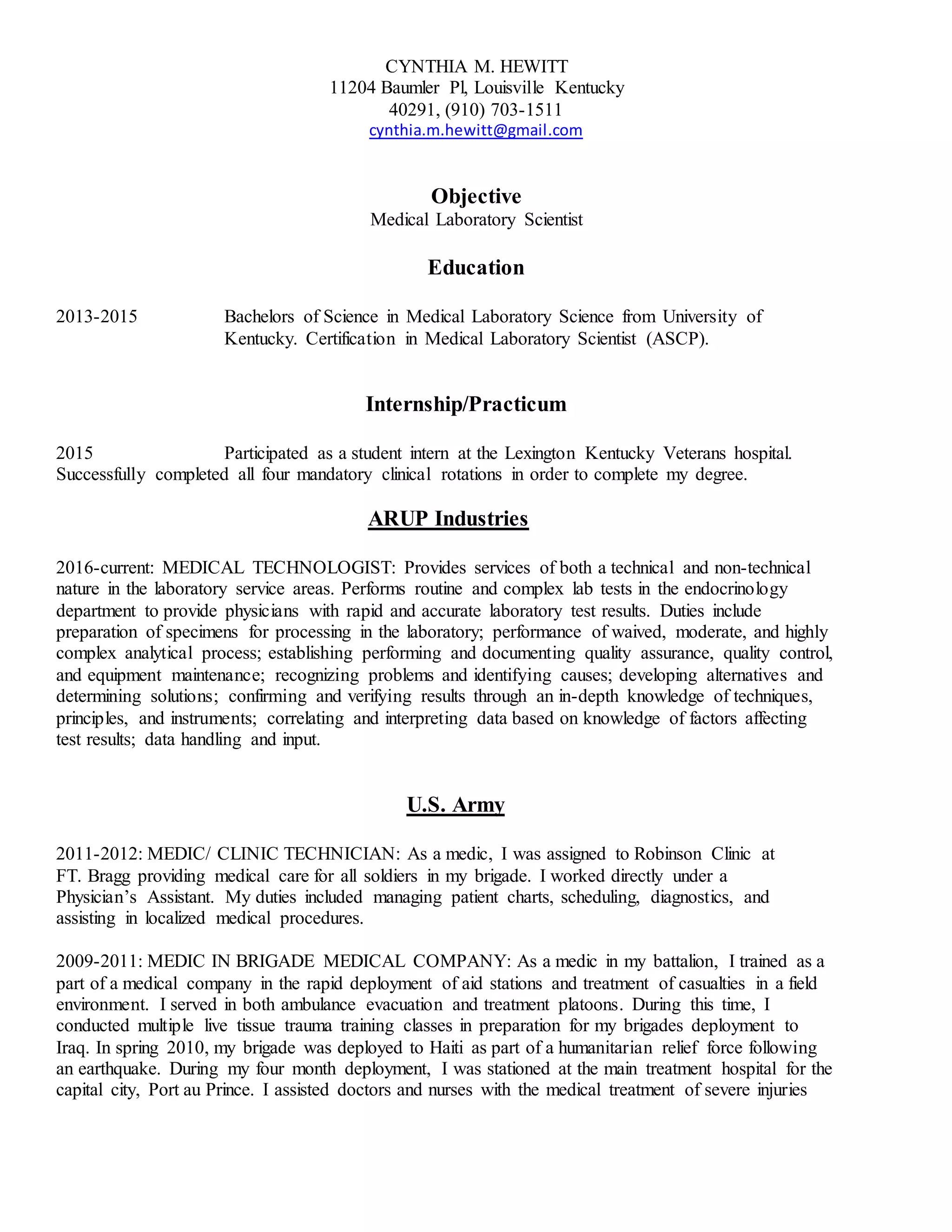 Hewitt, Cynthia Resume | DOCX