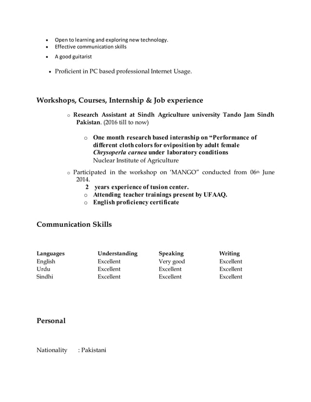 Falak Naz job cv | PDF