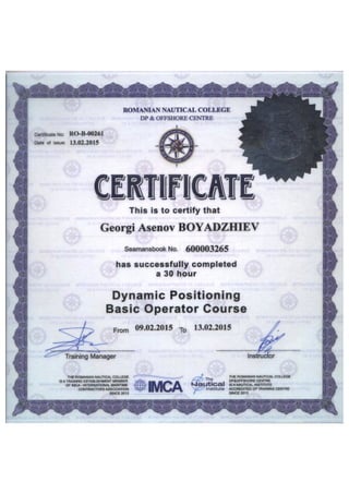 Dp Basic Certificate Georgi Boyadzhiev Pdf