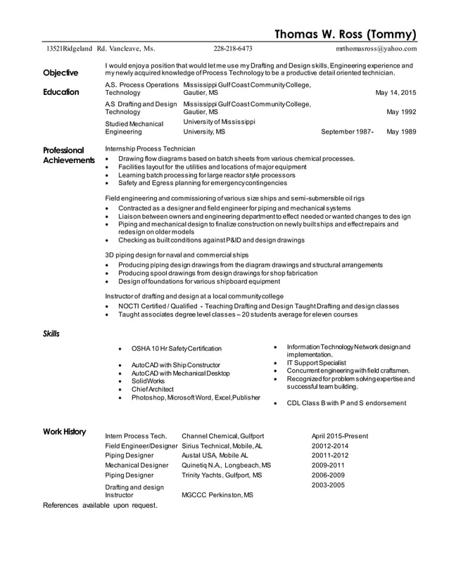 Short resume | DOCX | Professional School | Postgraduate Education