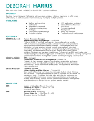 Deborah Harris Resume 1 (3) | PDF