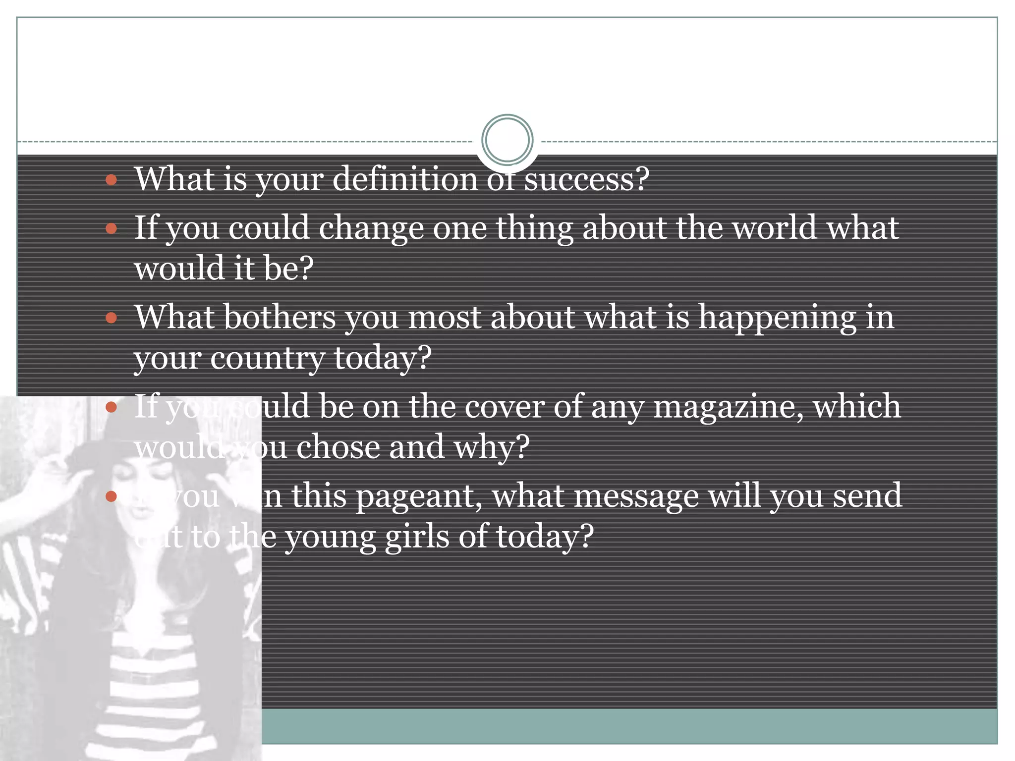 40 funny pageant questions | PPTX