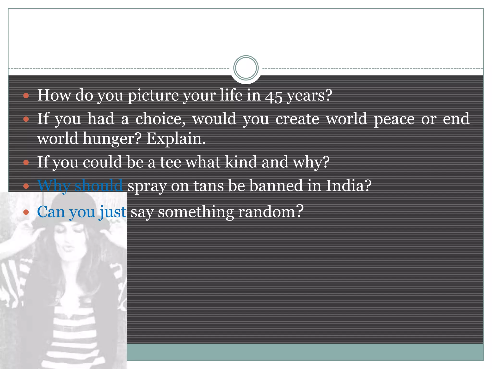 40 funny pageant questions | PPTX