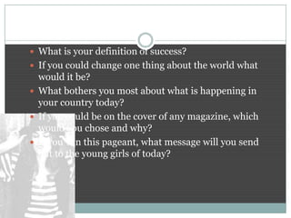 40 funny pageant questions | PPTX