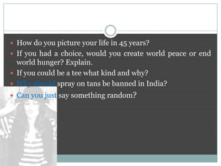 40 funny pageant questions | PPTX