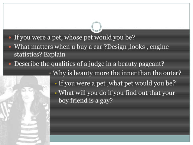 40 funny pageant questions | PPTX