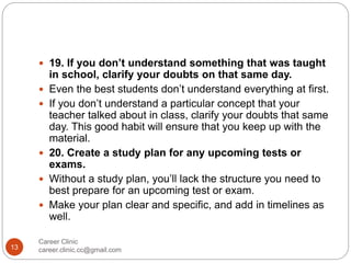 40 good habits for students to practice every day | PPT