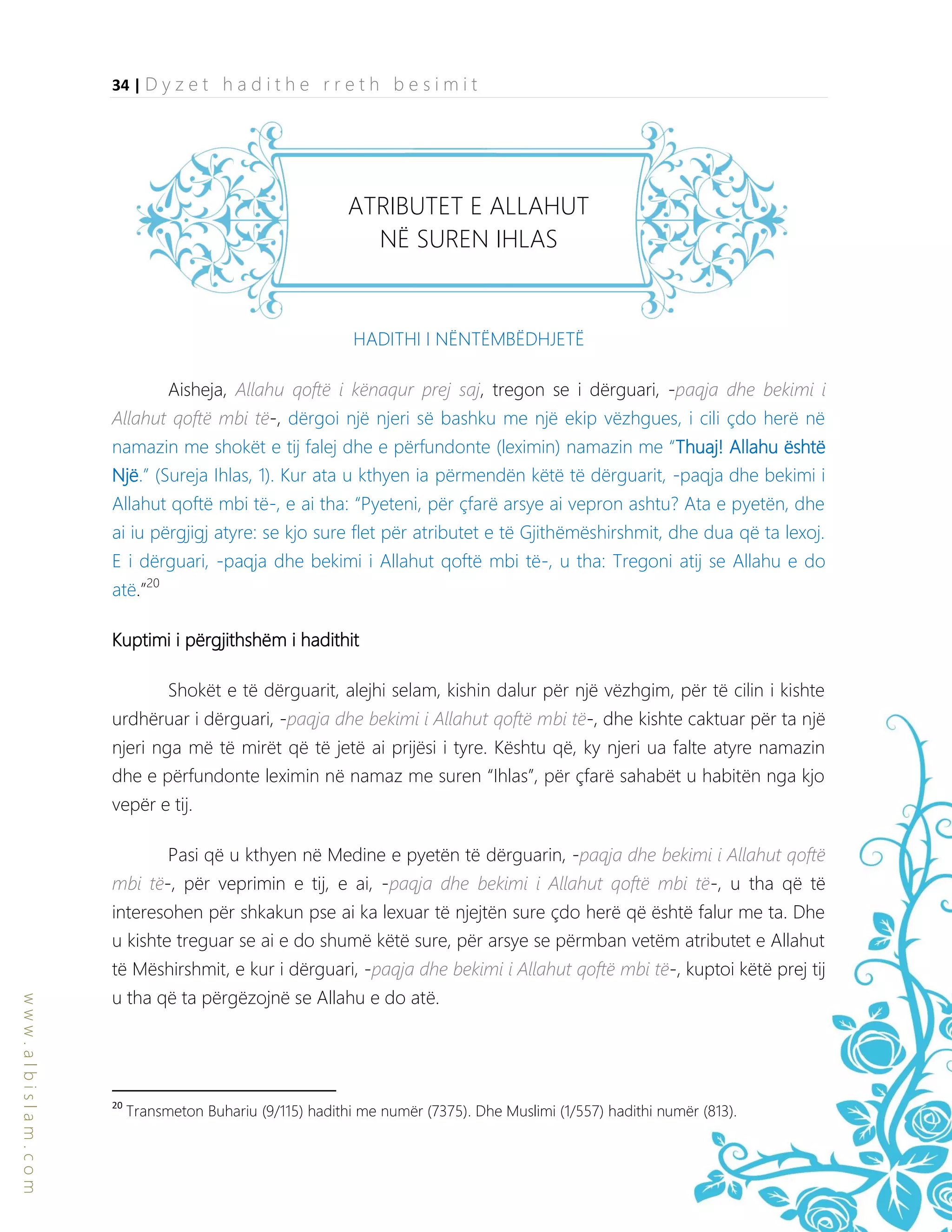 40 hadithe rreth besimit | PDF