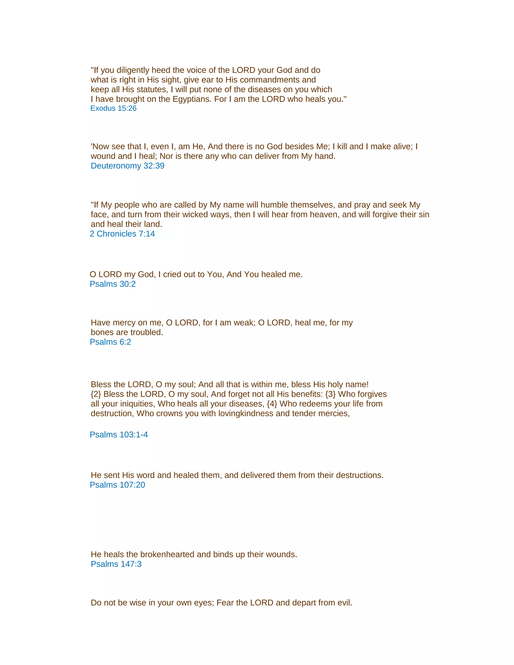 40 healing scriptures | DOC