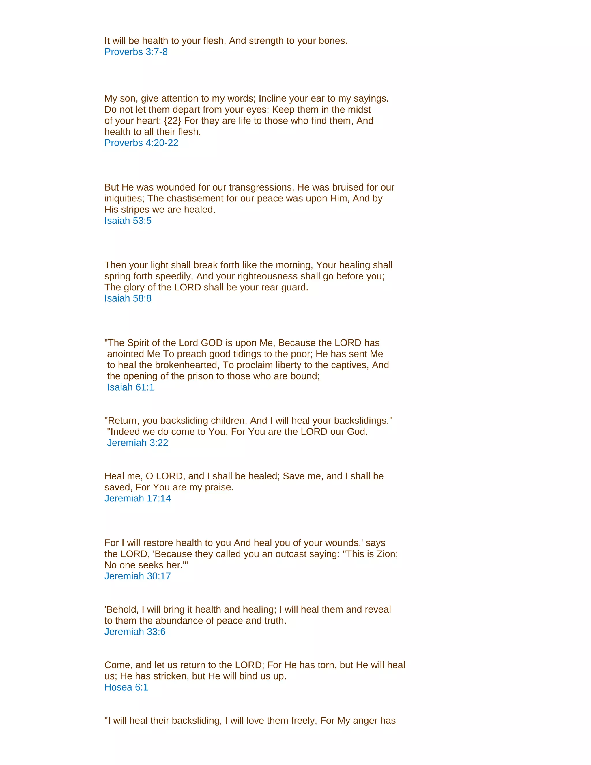 40 healing scriptures | DOC