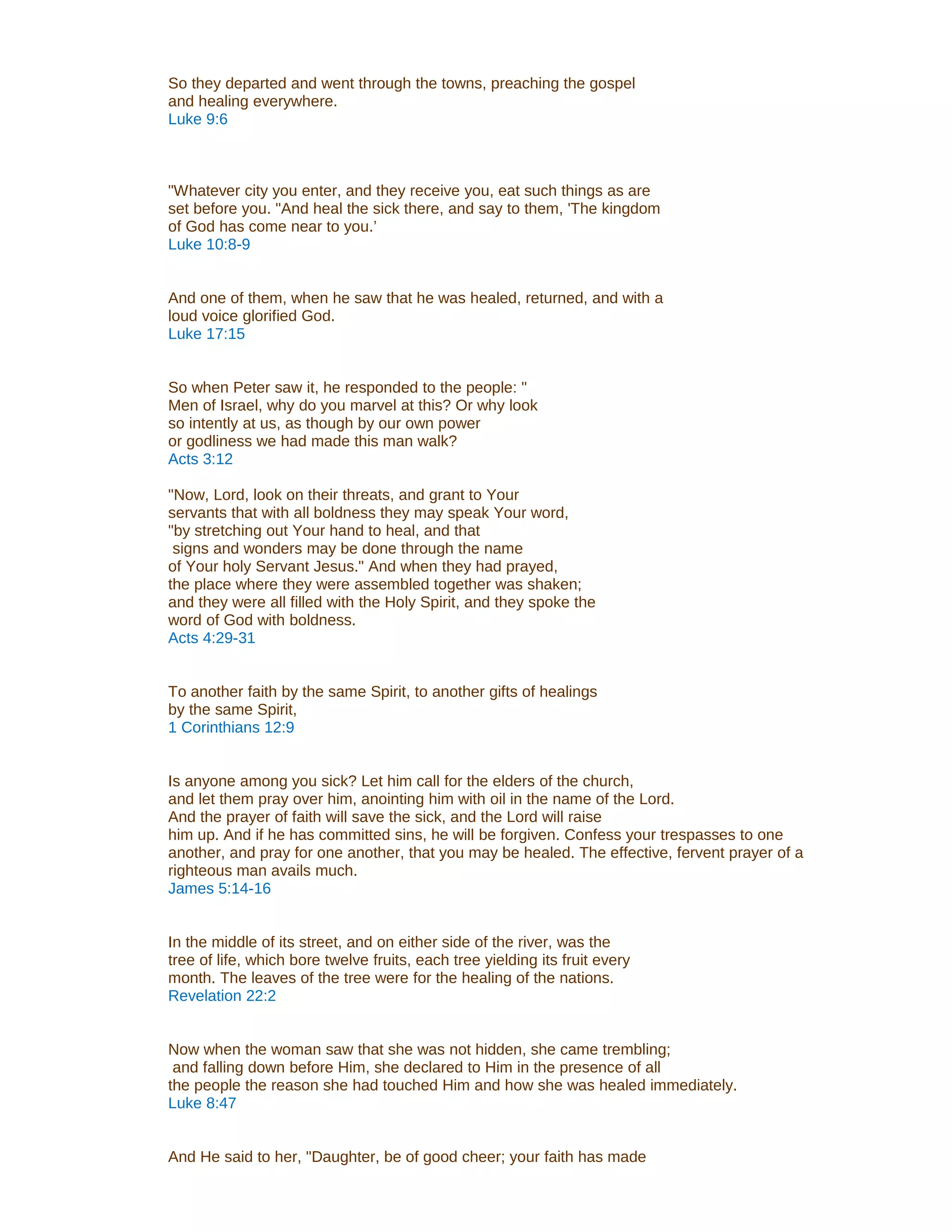 40 healing scriptures | DOC