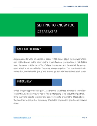 40 icebreakers for_small_groups | PDF