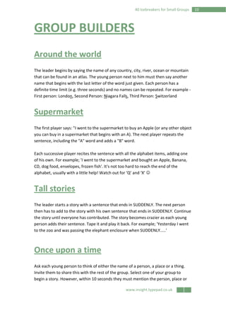 40 icebreakers for_small_groups | PDF
