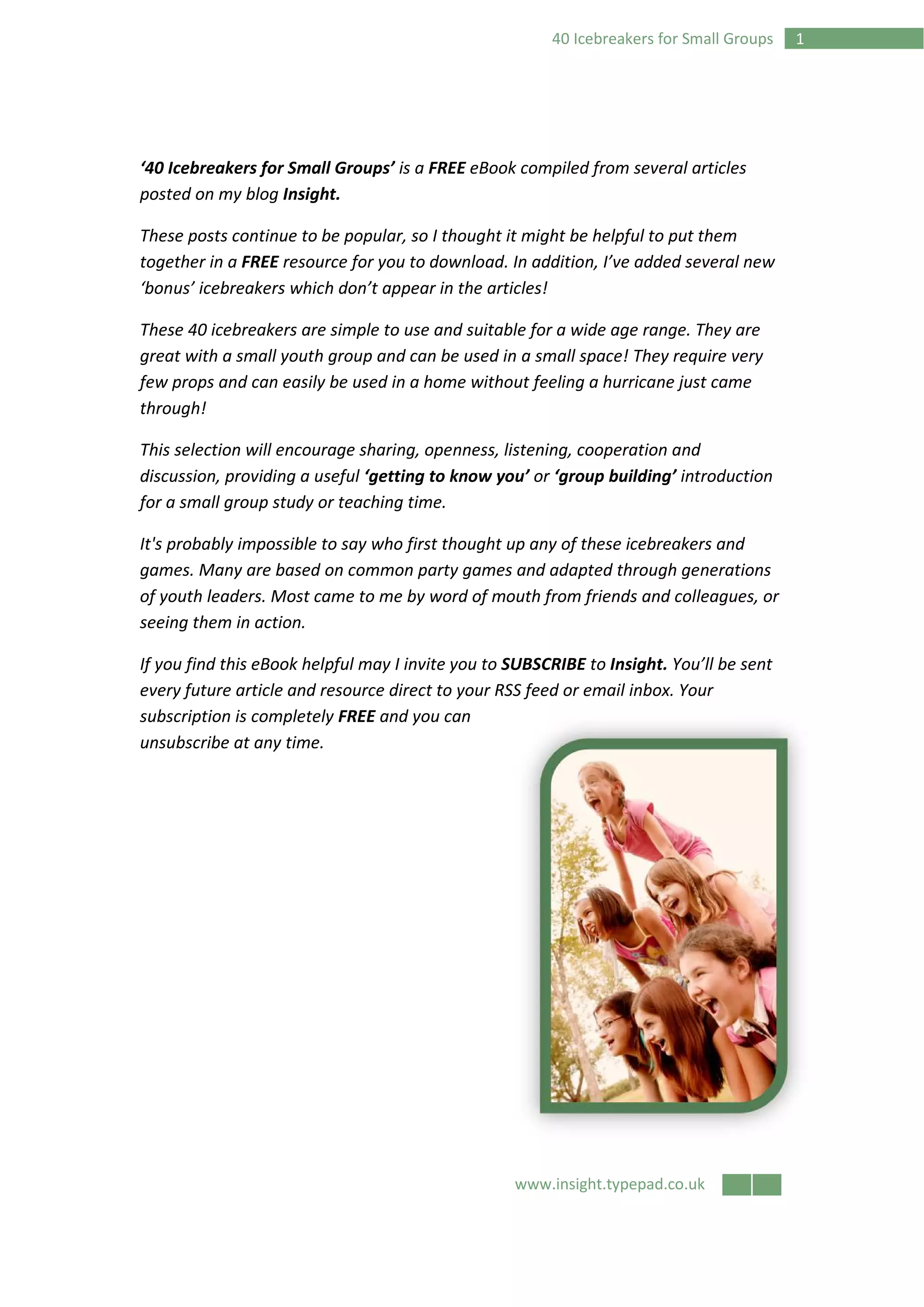 40 icebreakers for_small_groups | PDF