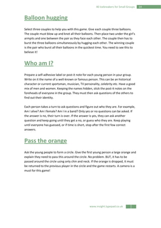 40 icebreakers for_small_groups | PDF