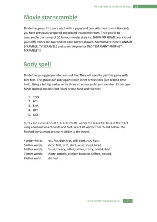 40 icebreakers for_small_groups | PDF