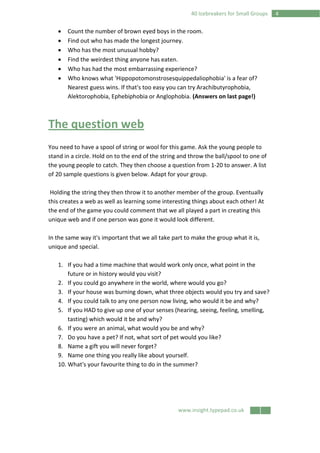 40 icebreakers for_small_groups | PDF