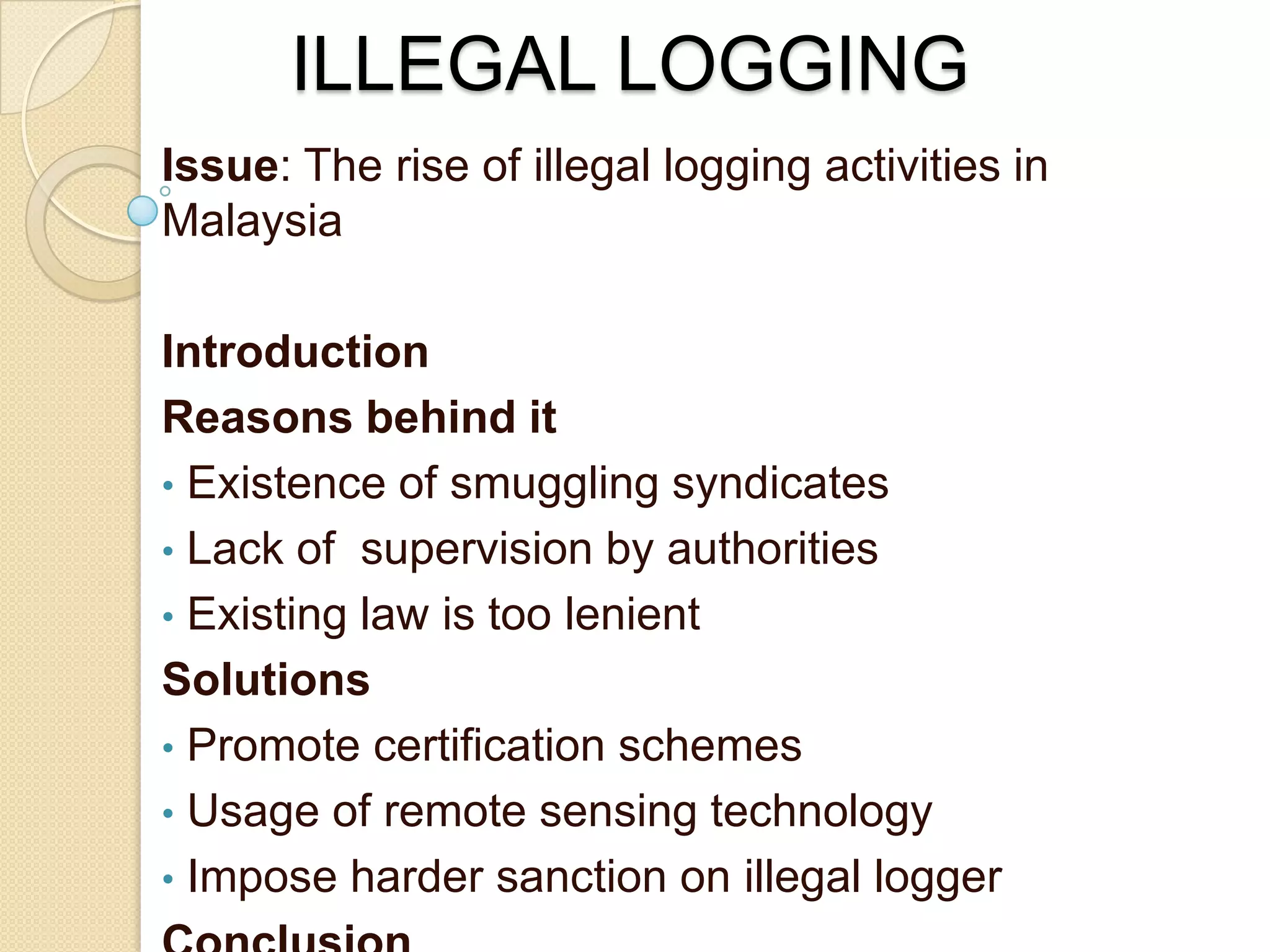 40_illegal logging | PPT