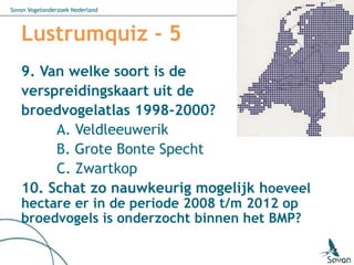 40 jaar Sovon & lustrumquiz - Arend van Dijk | PPT