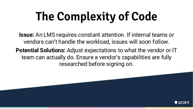 LMS Problems: Know Them Before They Happen To You | PDF