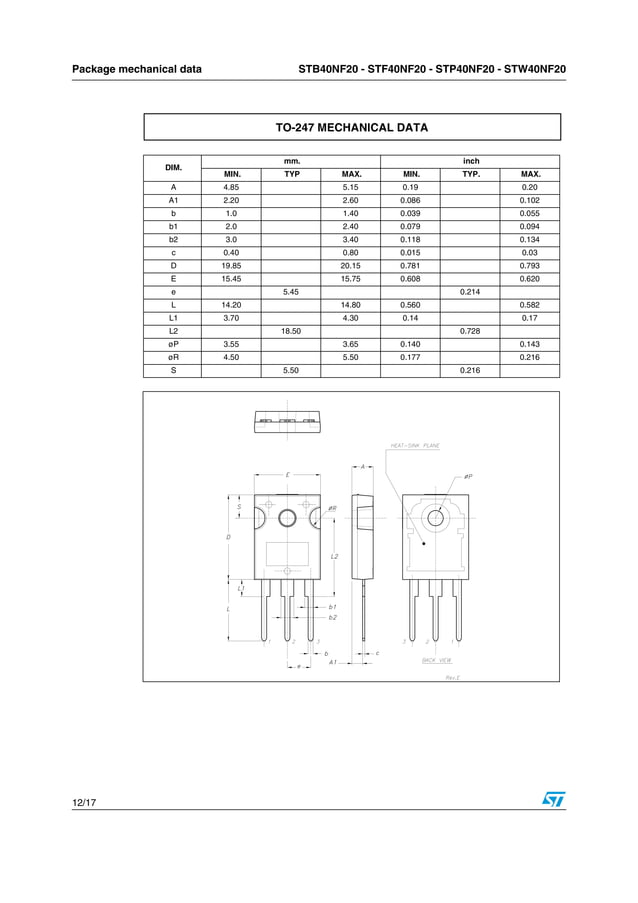 Original N-CHANNEL MOSFET STF40NF20 40NF20 40N20 40A 200V TO-220 New ST ...