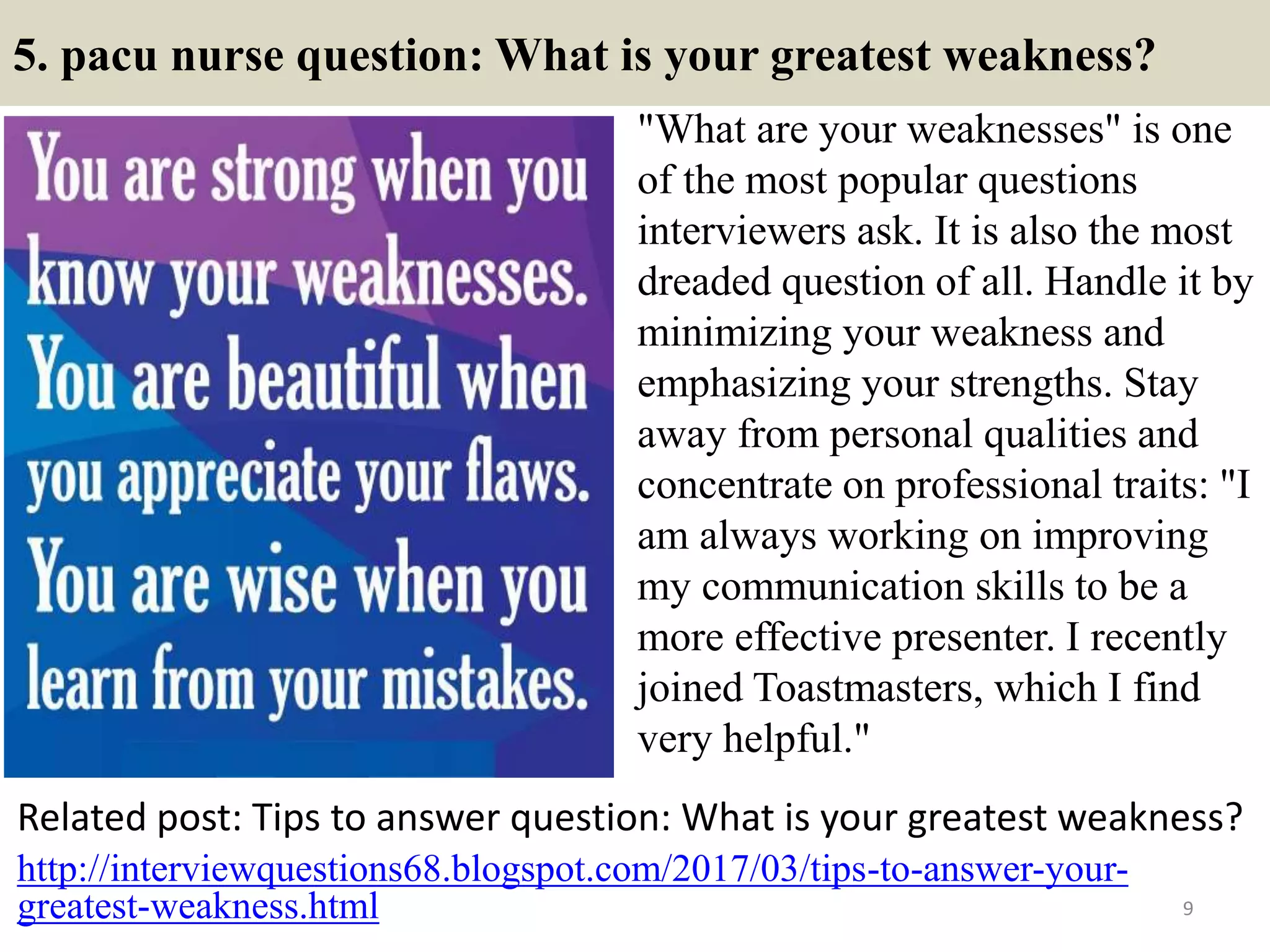 40 pacu nurse interview questions and answers pdf | PPTX