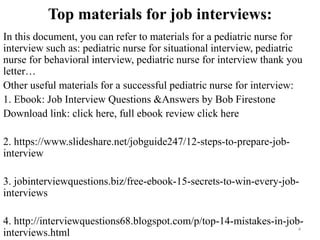 40 pediatric nurse for interview questions and answers pdf | PPTX