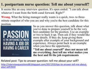 40 postpartum nurse interview questions and answers pdf | PPTX