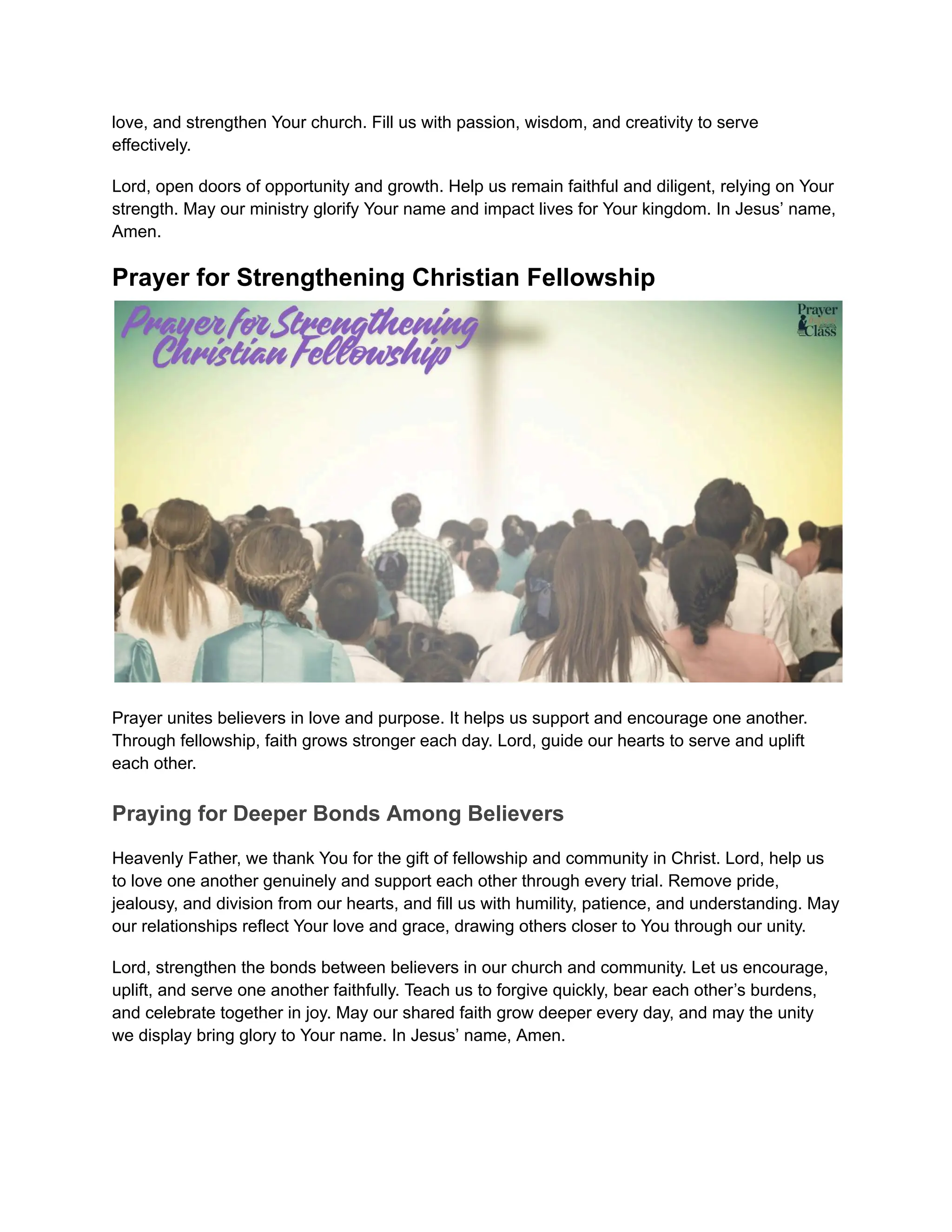 40 Prayer Points for Unity – Powerful Prayers for Families, Churches ...