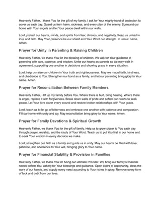 40 Prayer Points for Unity – Powerful Prayers for Families, Churches ...