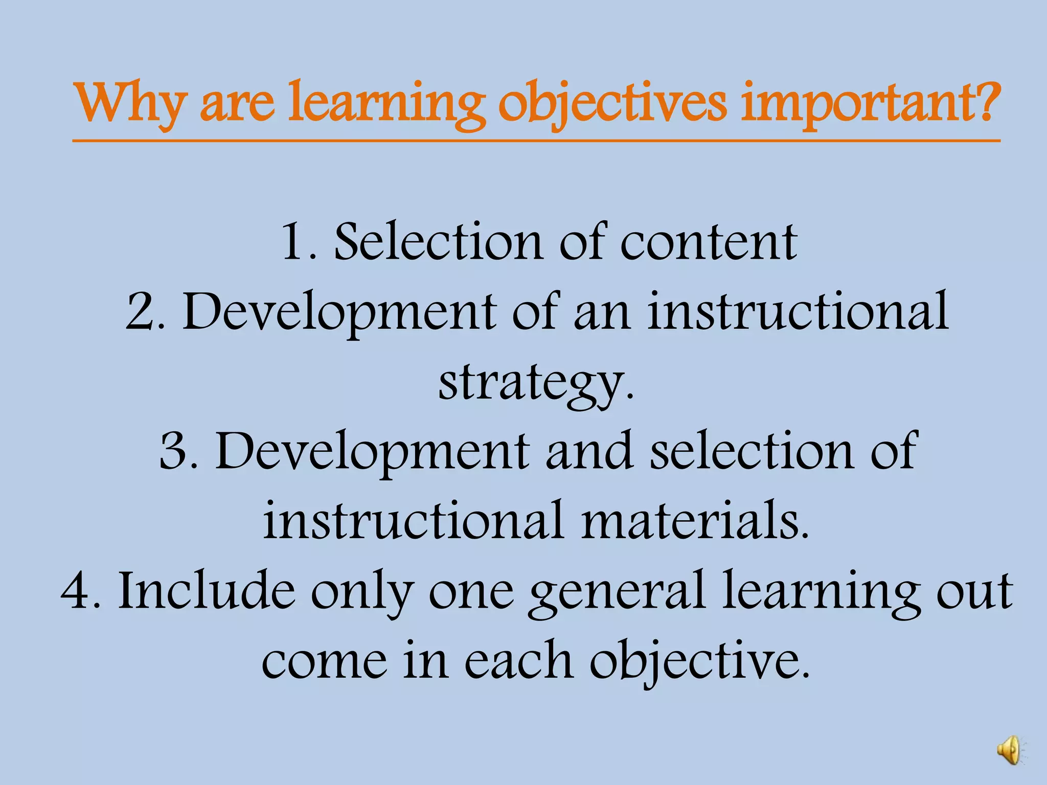 Writing Learning Objectives | PPT