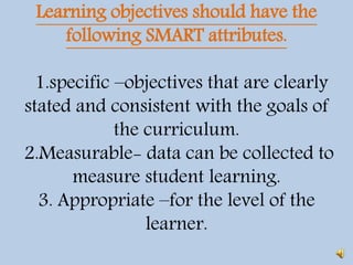 Writing Learning Objectives | PPT