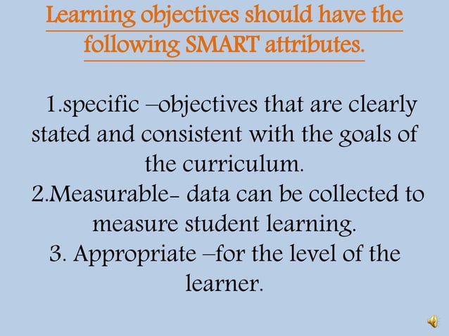 Writing Learning Objectives Ppt