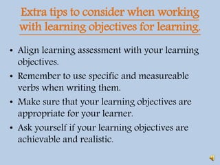 Writing Learning Objectives | PPT