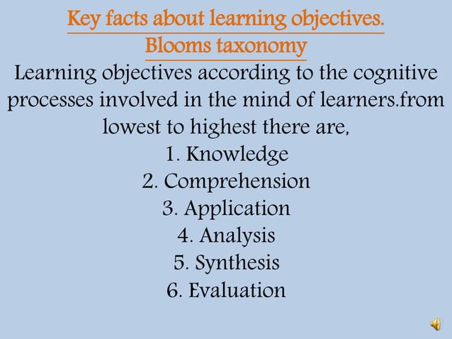 Writing Learning Objectives | PPT