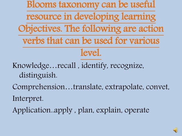 Writing Learning Objectives | PPT