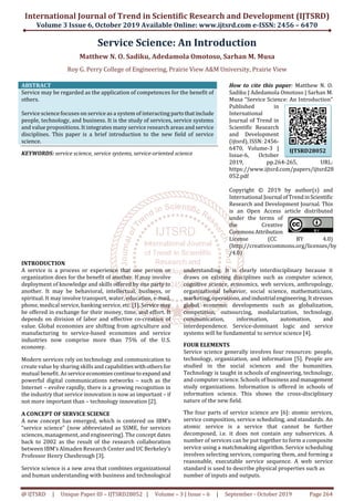 Service Science An Introduction | PDF | Information Services Industry ...