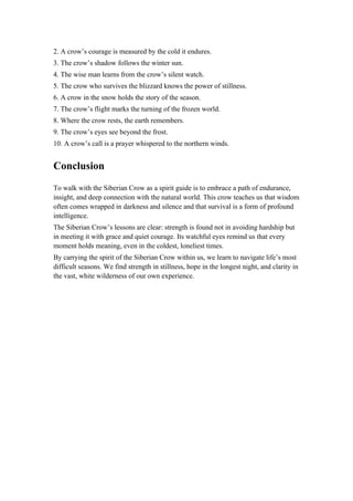 40 Siberian Crow Quotes, Sayings, and Proverbs.docx