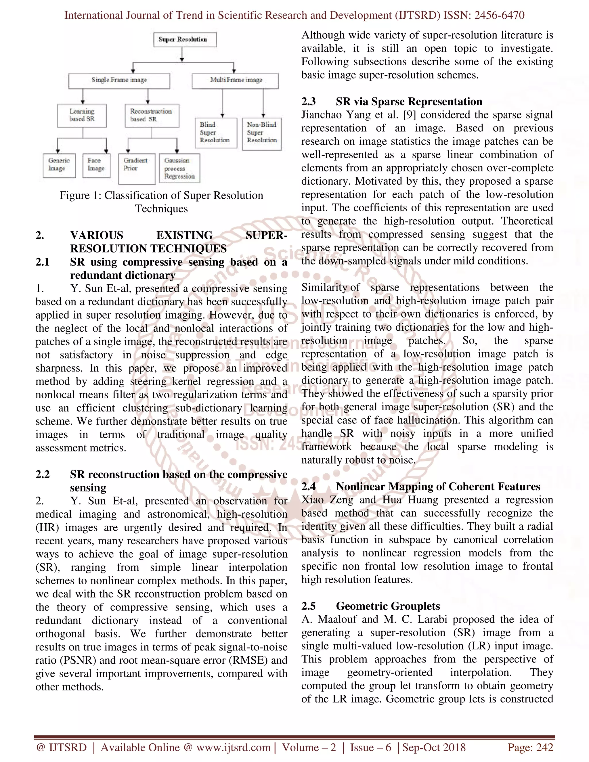 Single Image Super Resolution Using Interpolation And Discrete Wavelet Transform Pdf 