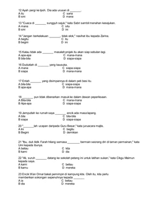 40 soalan latih tubi tatabahasa | DOCX
