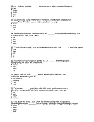 40 soalan latih tubi tatabahasa | DOCX