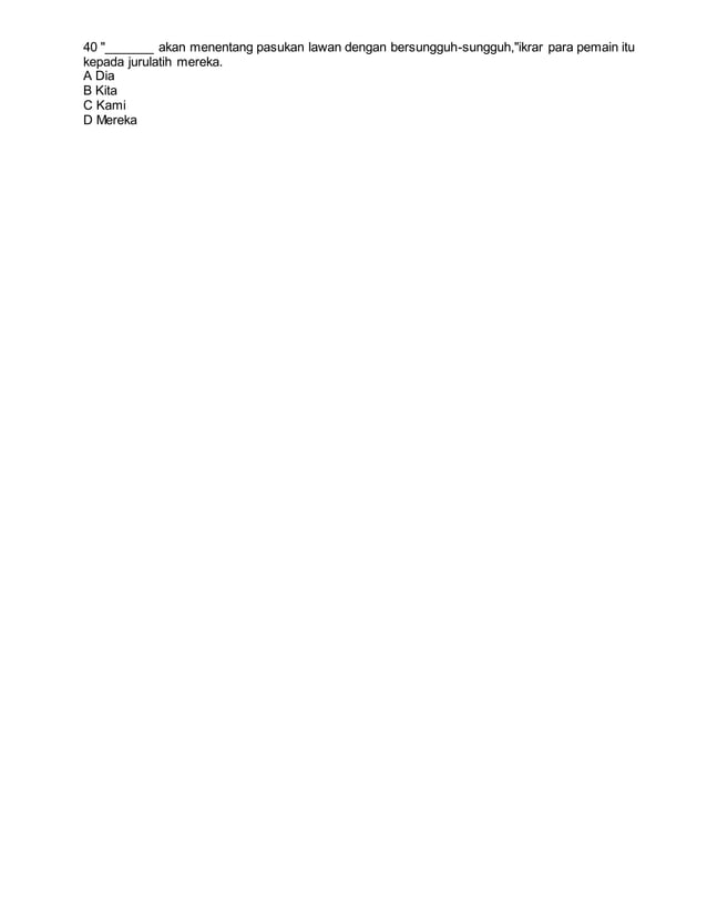 40 soalan latih tubi tatabahasa | DOCX