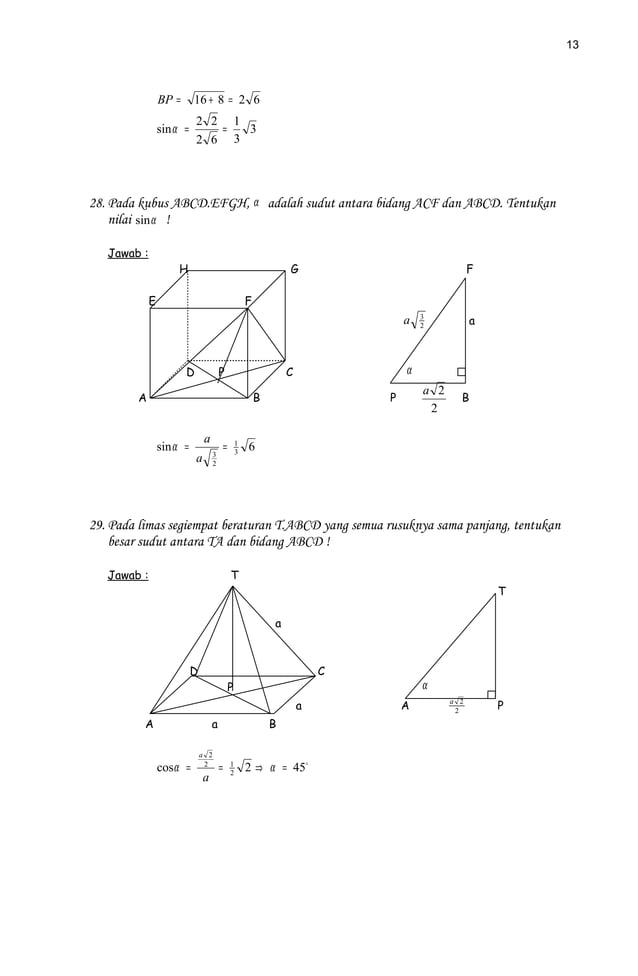 40 soal dan pembahasan dimensi 3 | PDF